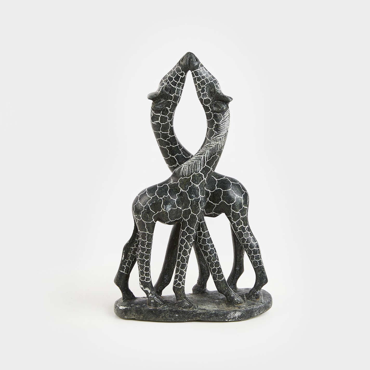 Stone Sculpture - Giraffes - African Rainbow Craft